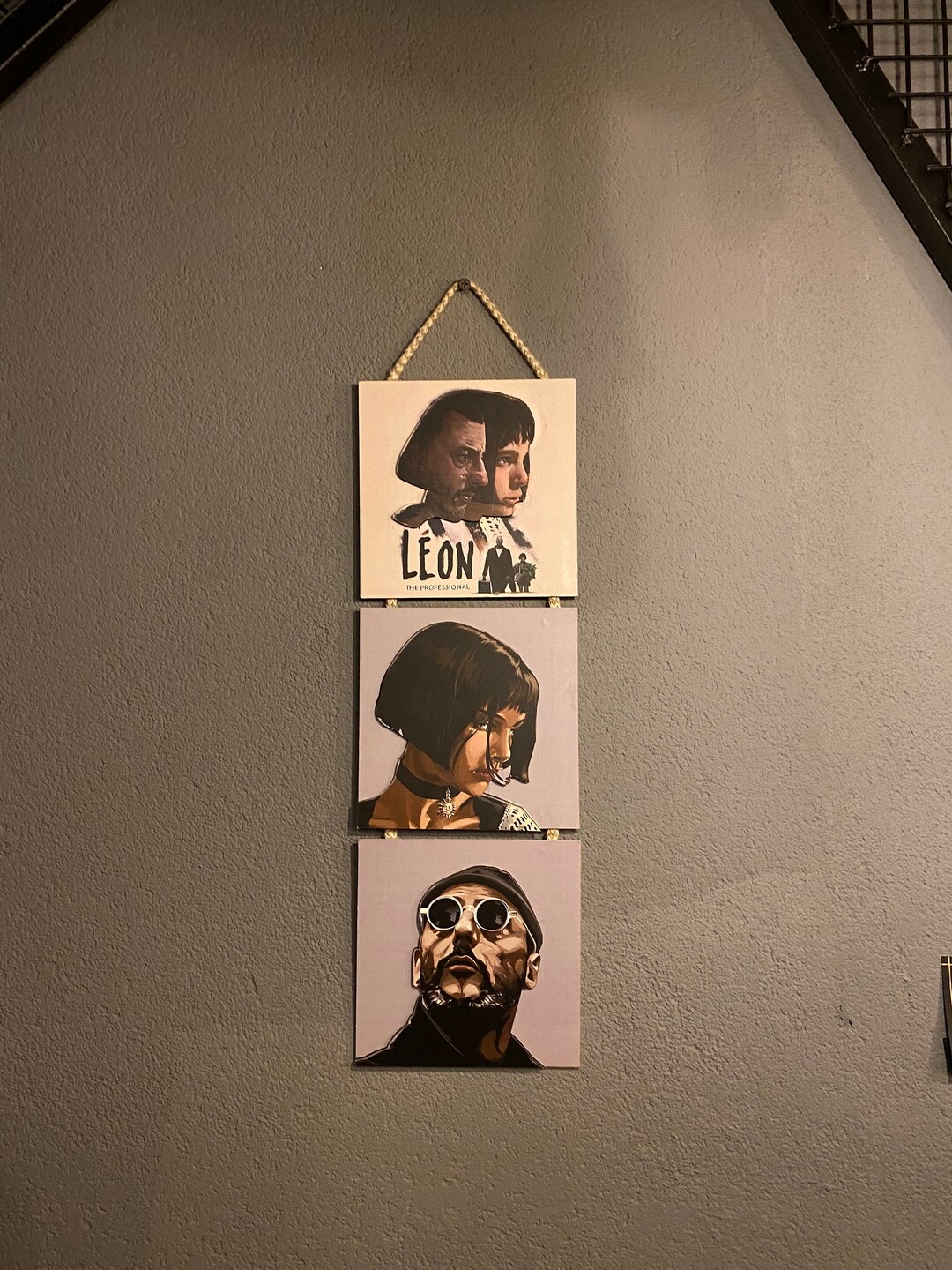 Leon Movie Illustration Poster 3D Embossed Wall Hanging Home Decor ...