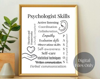 School Psychologist Posters Psychology Office Decor Wall Art - Etsy