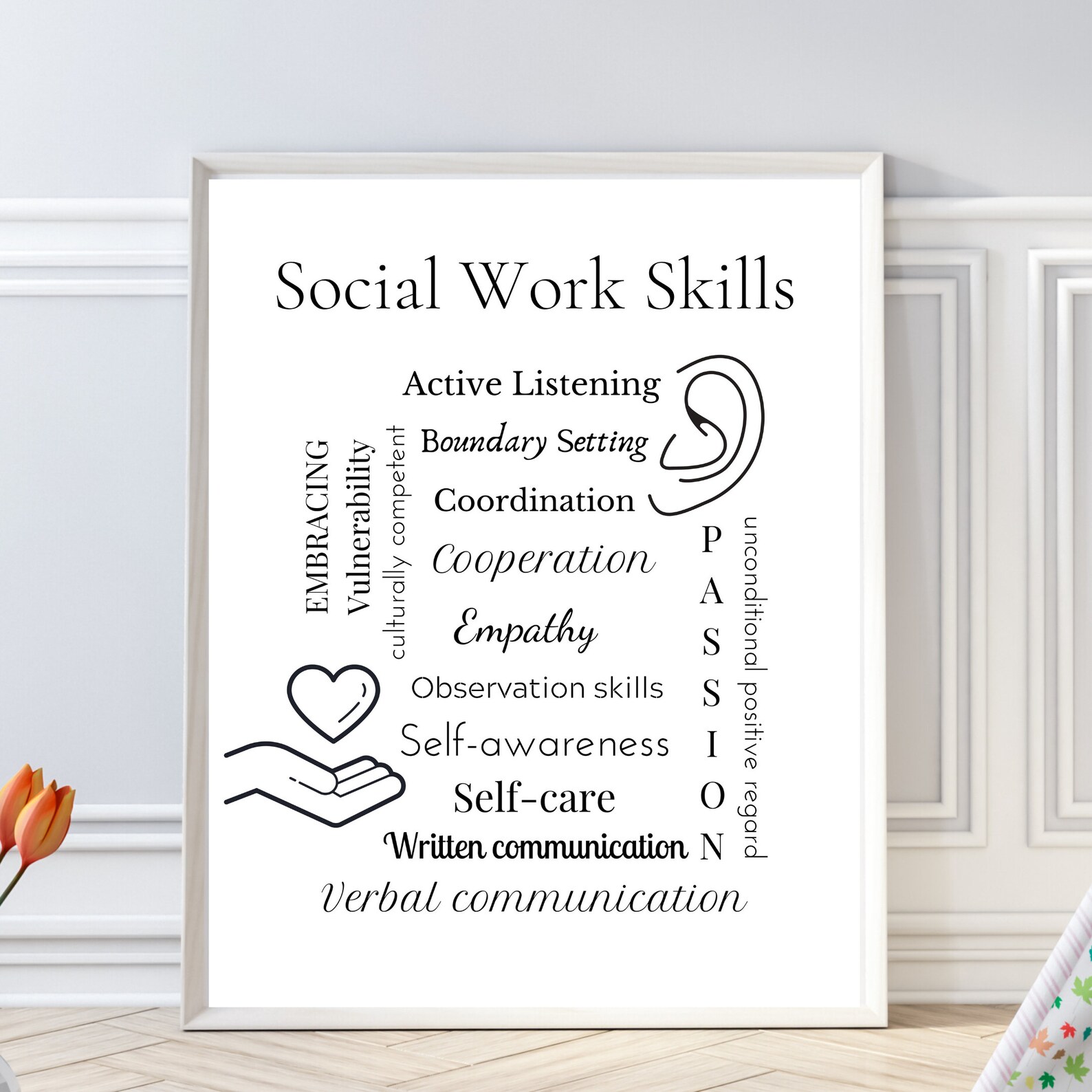 Social Work Wall Art Clinical Social Worker Poster Gift MSW | Etsy