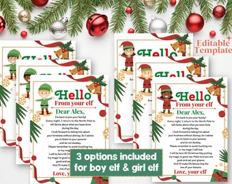 Elf on the Shelf Late Letter - Etsy