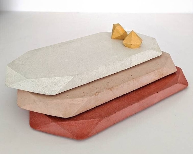 Set of 3 Concrete Display Blocks for Jewelry Display, Photo Prop, Shelf ...