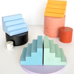 SMALL STAIR Concrete Display | 35 Colours | Beauty Podium Block | Art ...