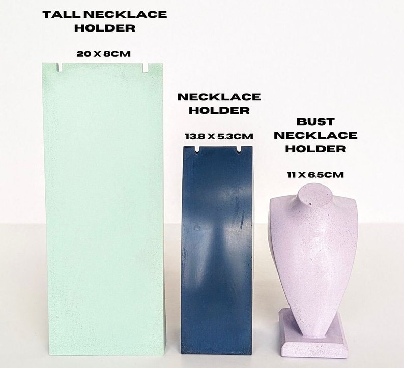 NECKLACE Holder Display Block | 35 Colours | Solid Concrete Jewelry ...