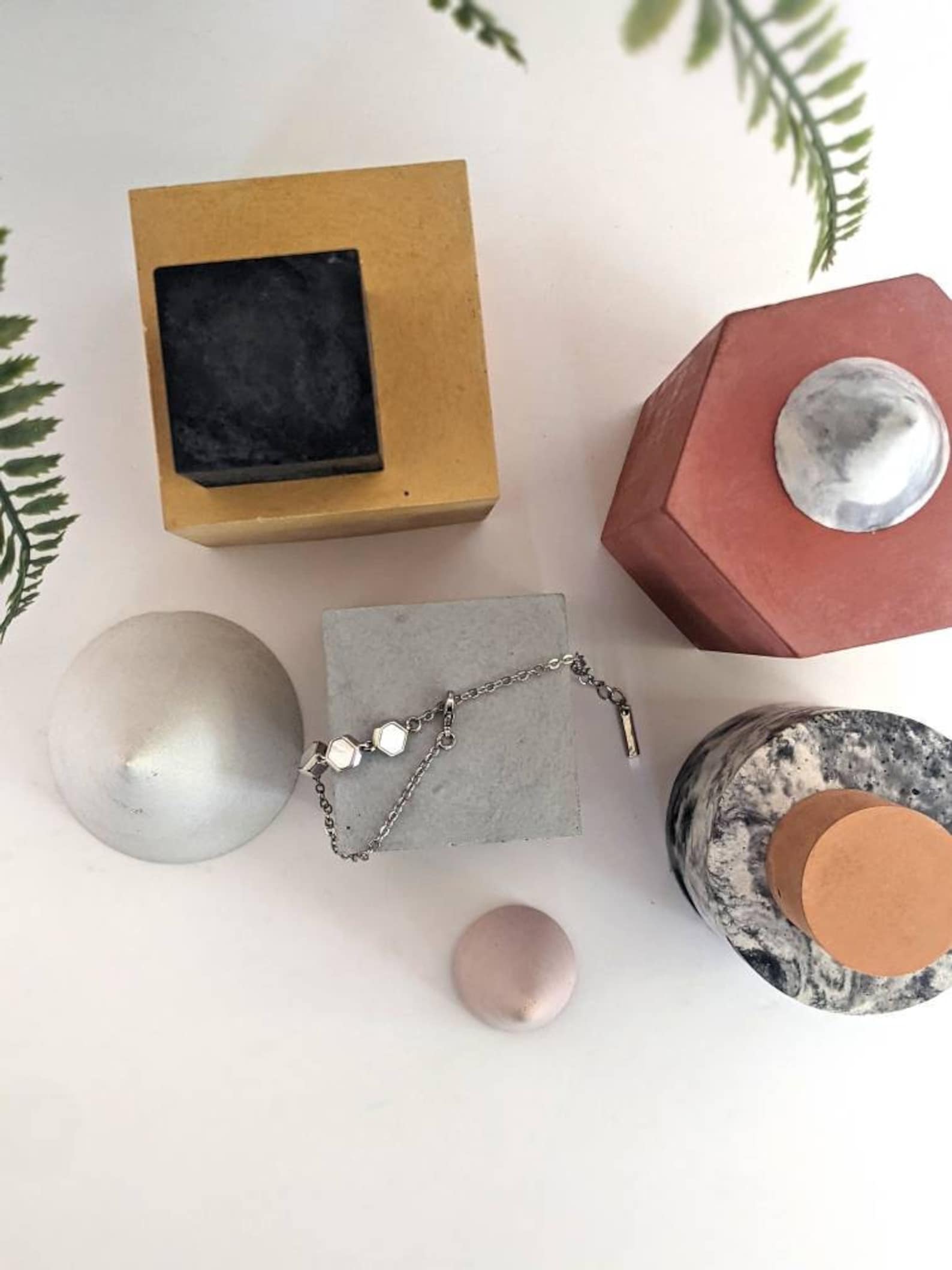 9pc MIXED Shape Concrete Display Set | Concrete Block Art Sculpture ...