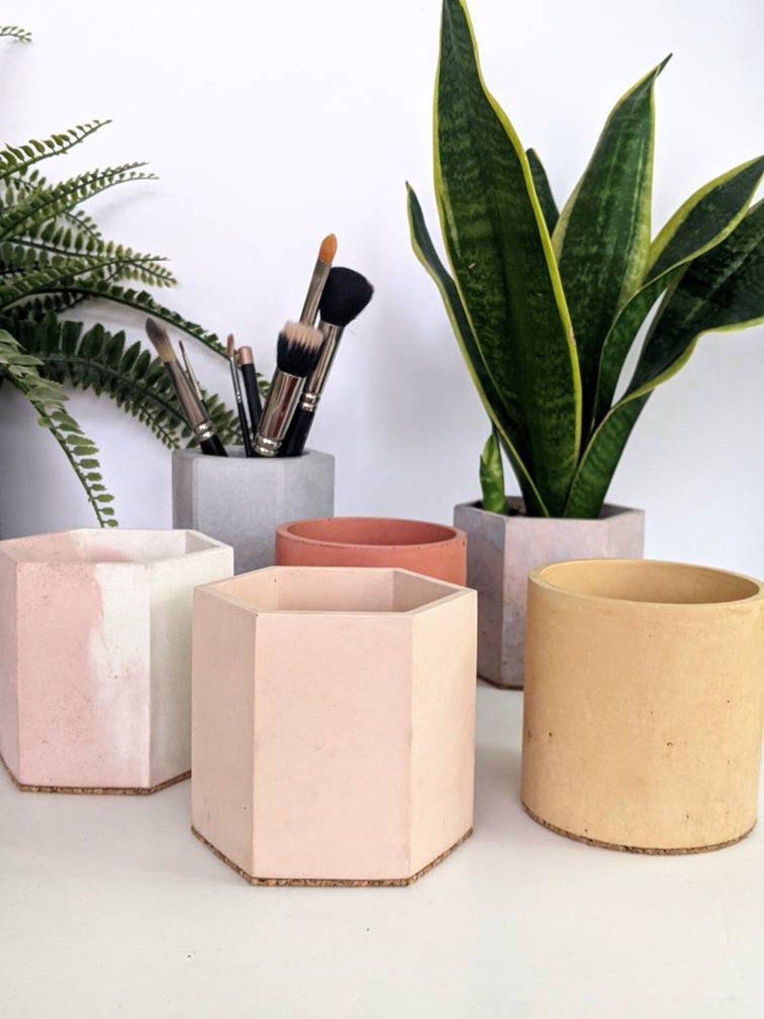 HEX Betontopf 23 Farben Minimalist Schreibtisch Aufbewahrung Stift ...