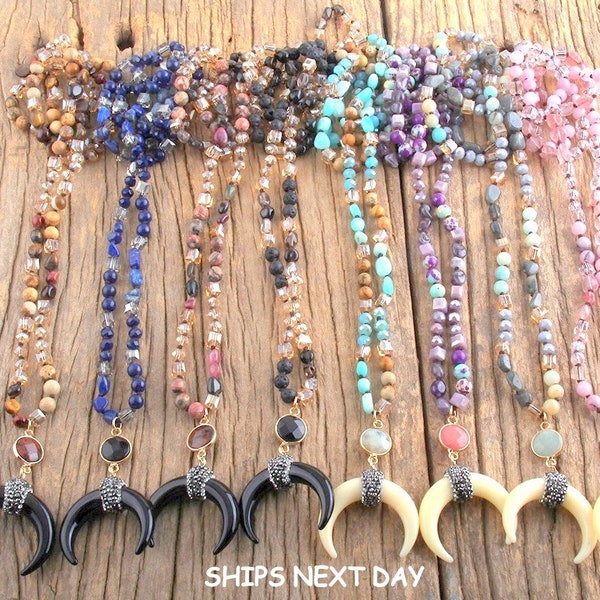 White Horn Beads - Etsy