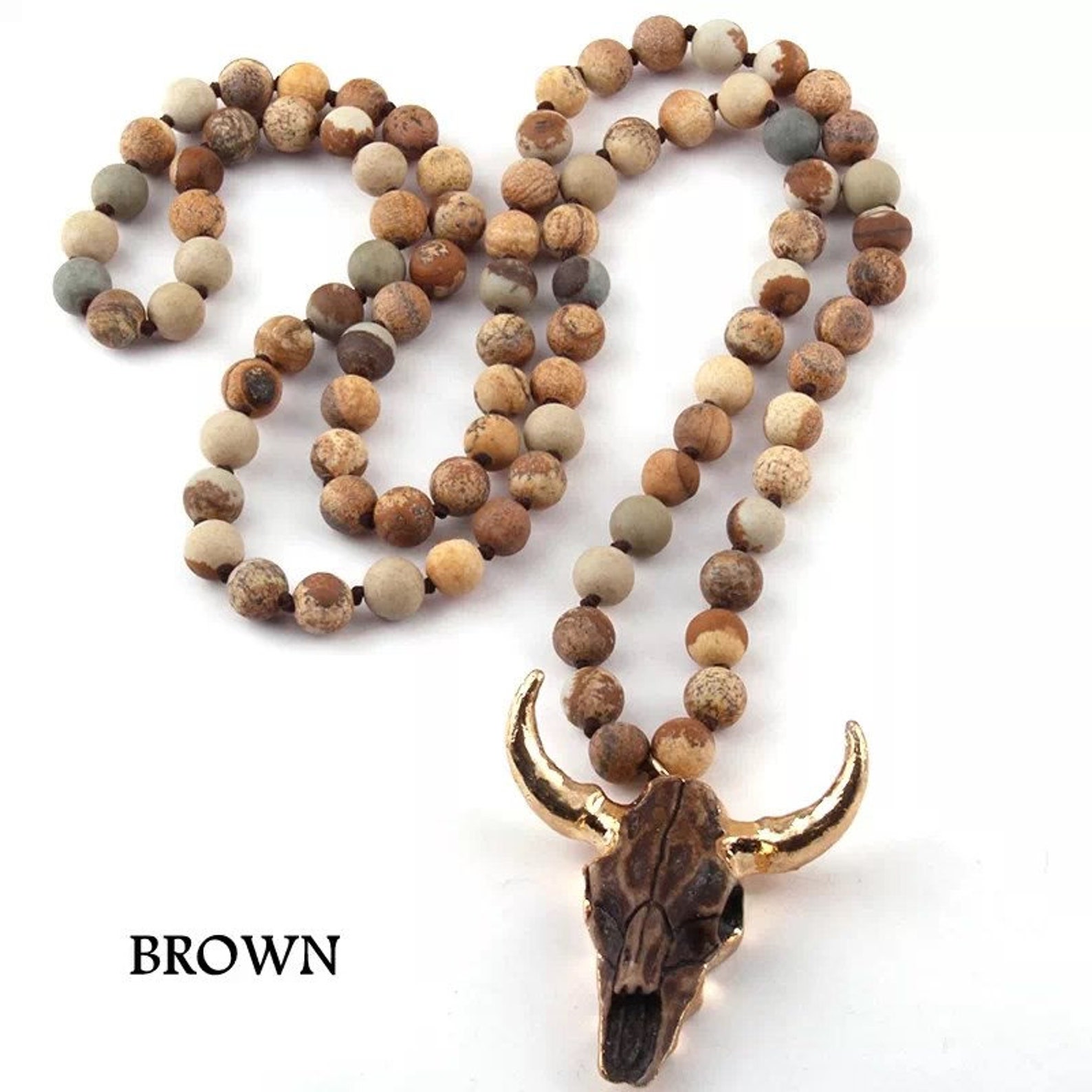 Bull Skull Necklace Cow Horn Necklace Buffalo Head Pendant - Etsy