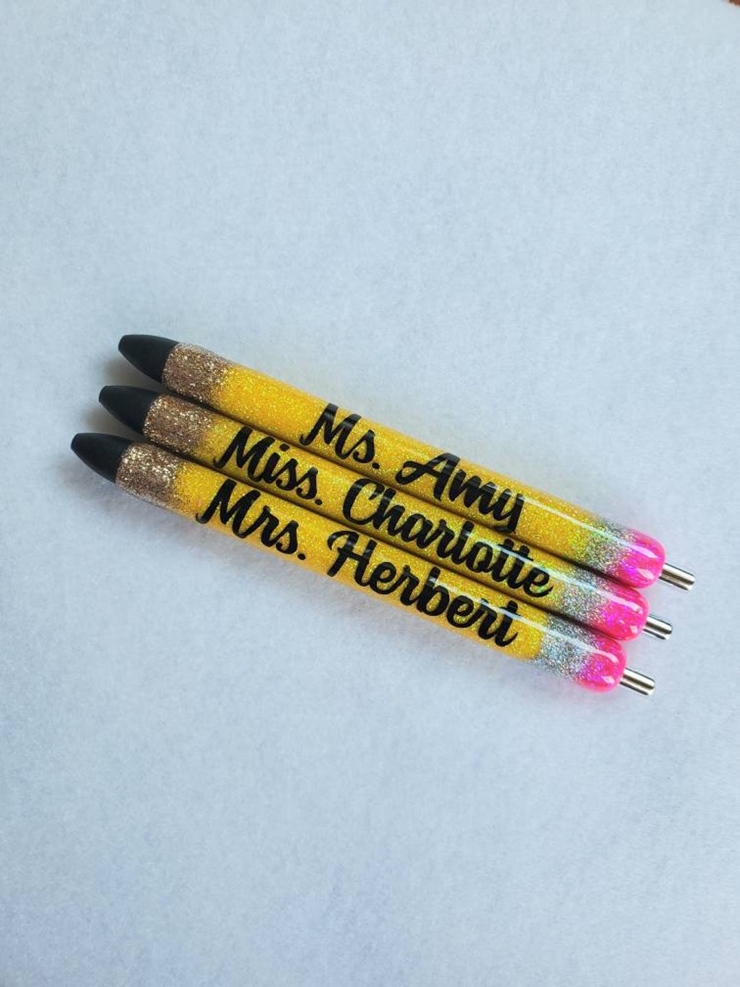 Custom Teacher Pens, Glitter Pens, Teacher Pen, Gift for Teacher ...