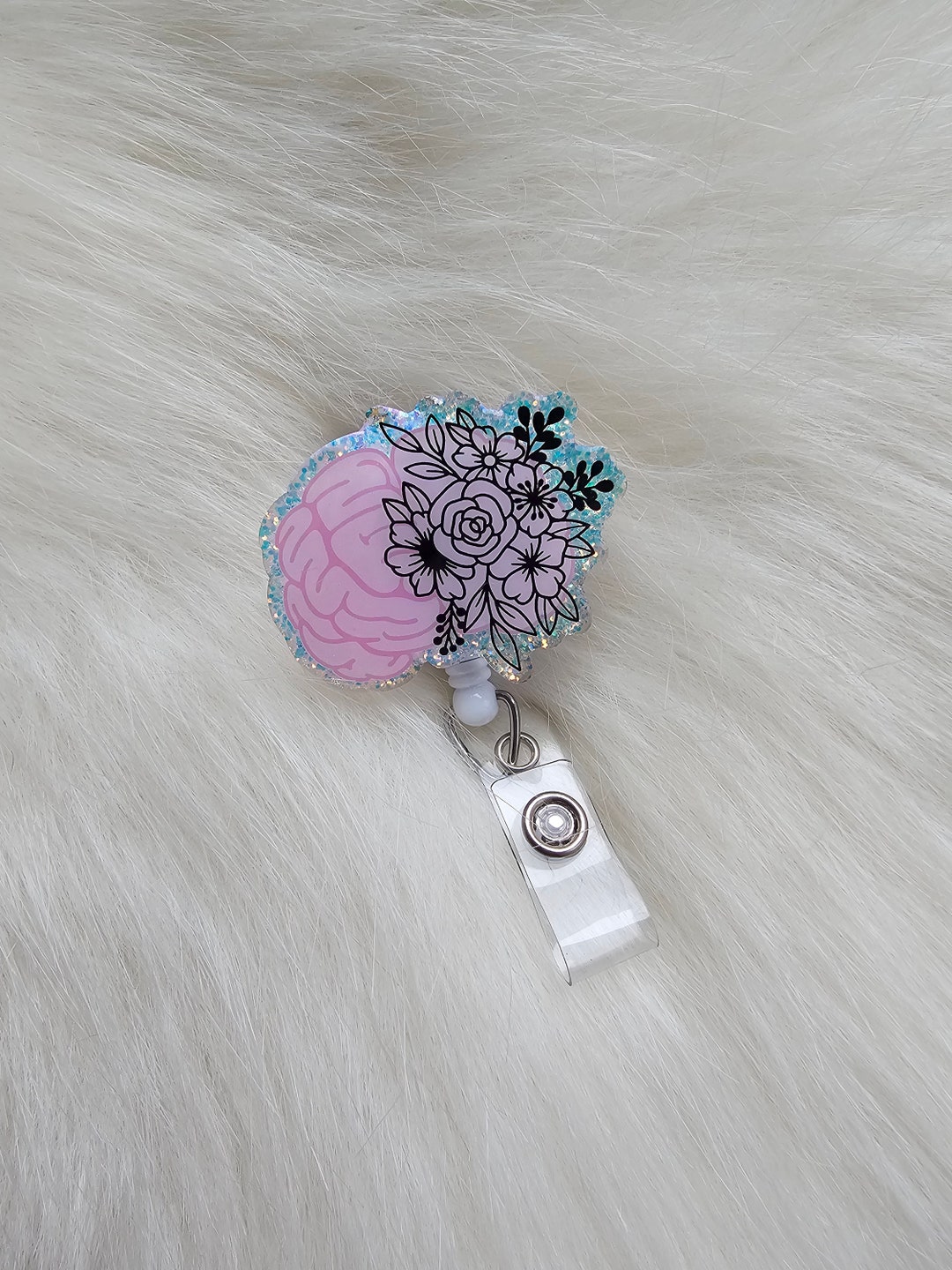 Brain Badge Reel, Mental Health Badge Reel, Therapist Gift, Neurology ...