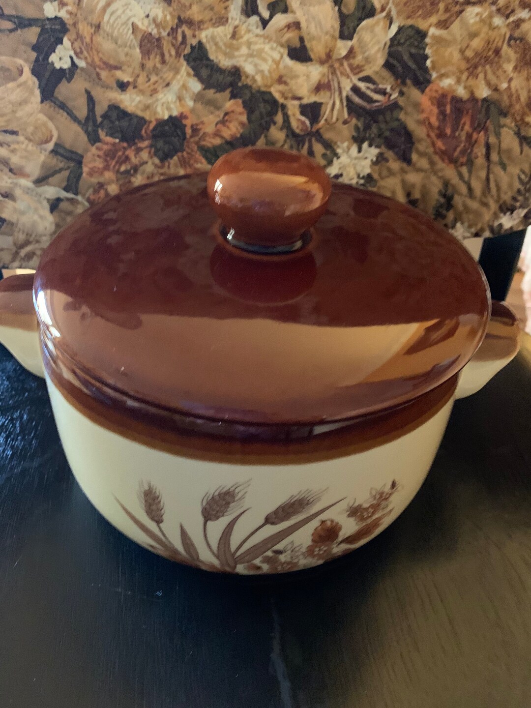 Vintage Stoneware With Wheat Design - Etsy