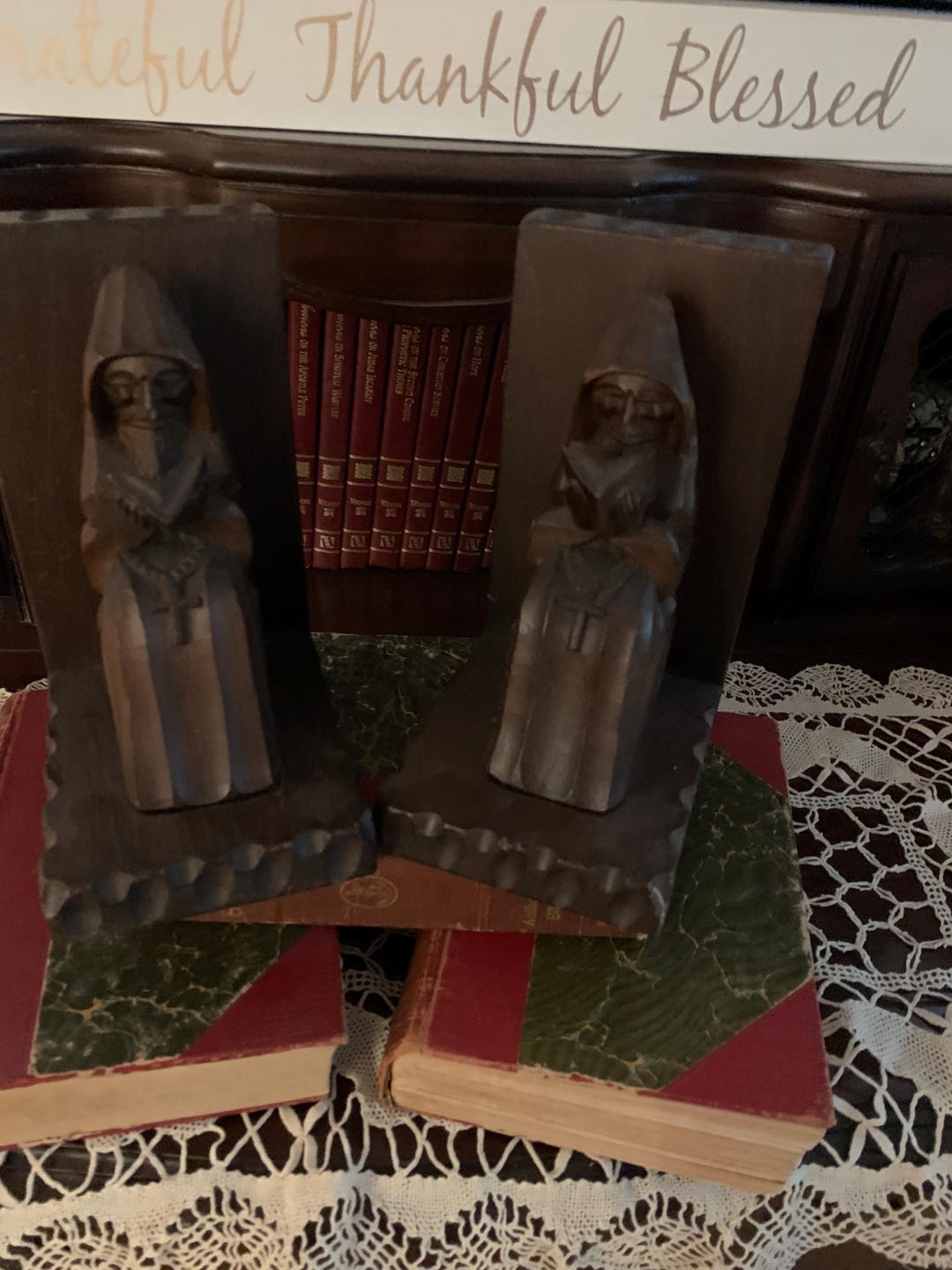 Vintage Monk Bookends - Etsy