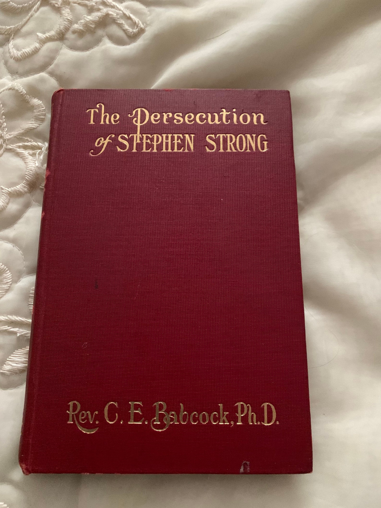 1908 the Persecution of Stephen Strong by Rev. C. E. Babcock, Ph. D. - Etsy