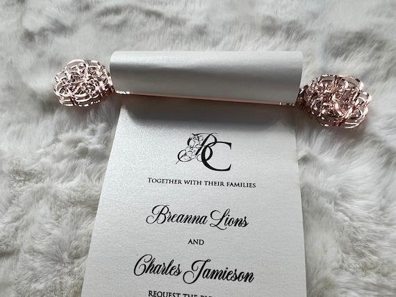 Acrylic Scroll Invitations Scroll Invitation Wedding - Etsy
