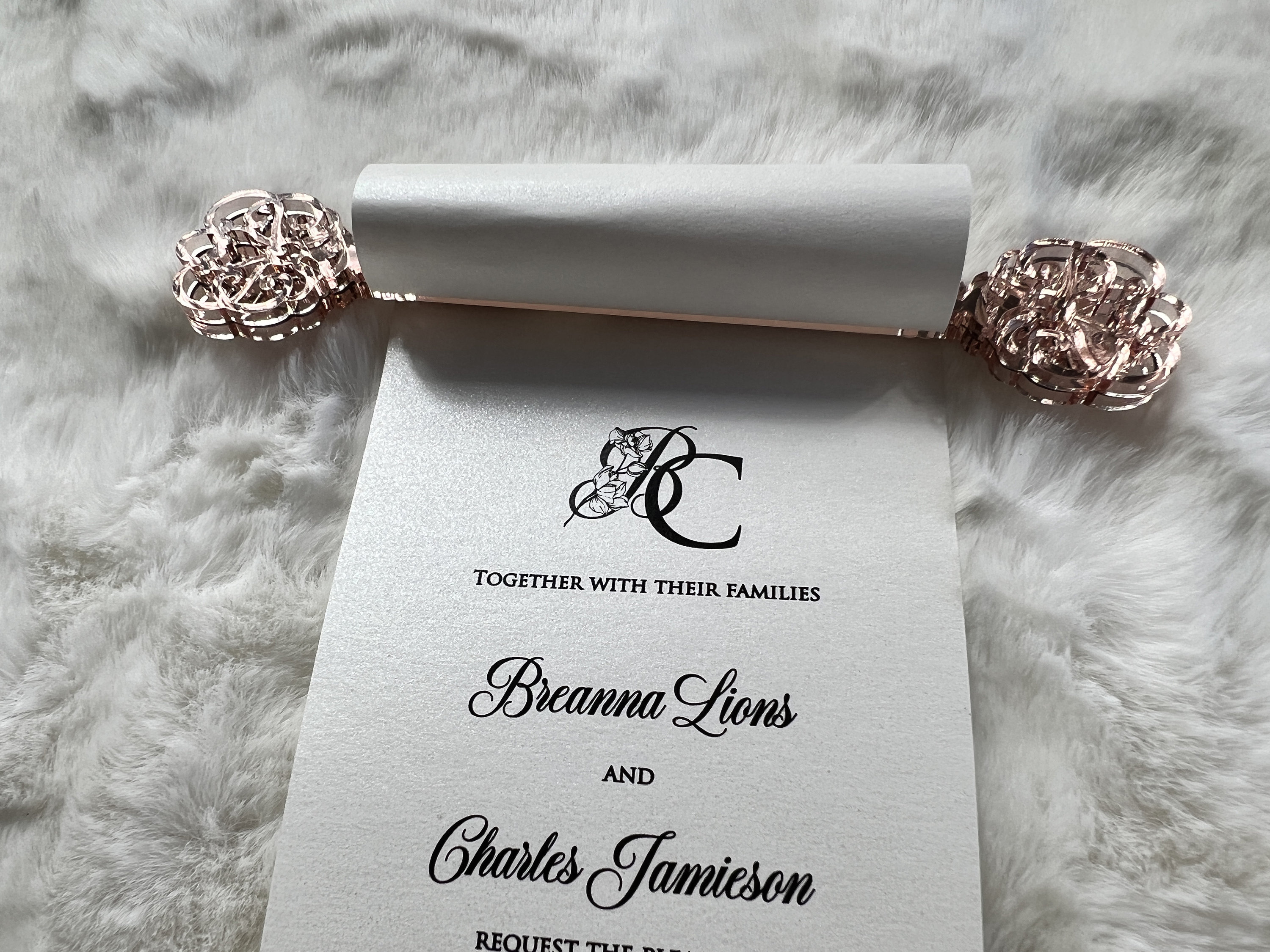 Acrylic Scroll Invitations, Scroll Invitation, Wedding Invitation ...