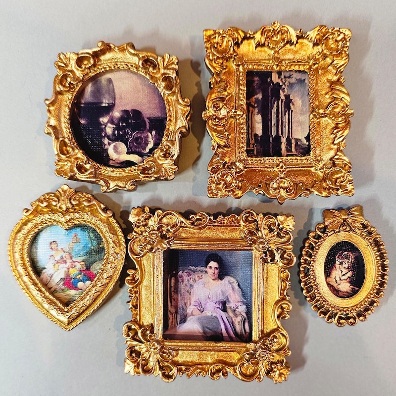 Mini Gold Magnet Frames - Etsy