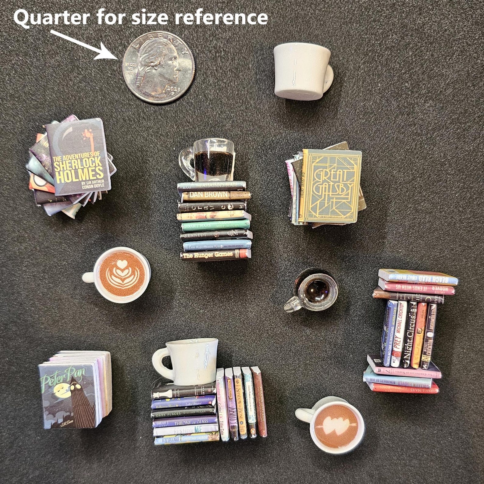 Books & Coffee - Tiny Handmade Magnet Pack (10 Magnets) - Etsy