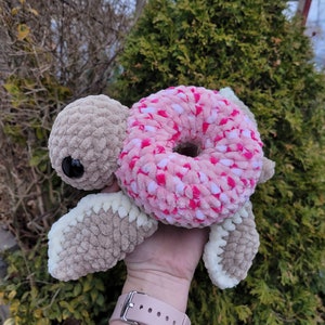 Crochet Donut Turtle Plush Stuffed Animal - Etsy