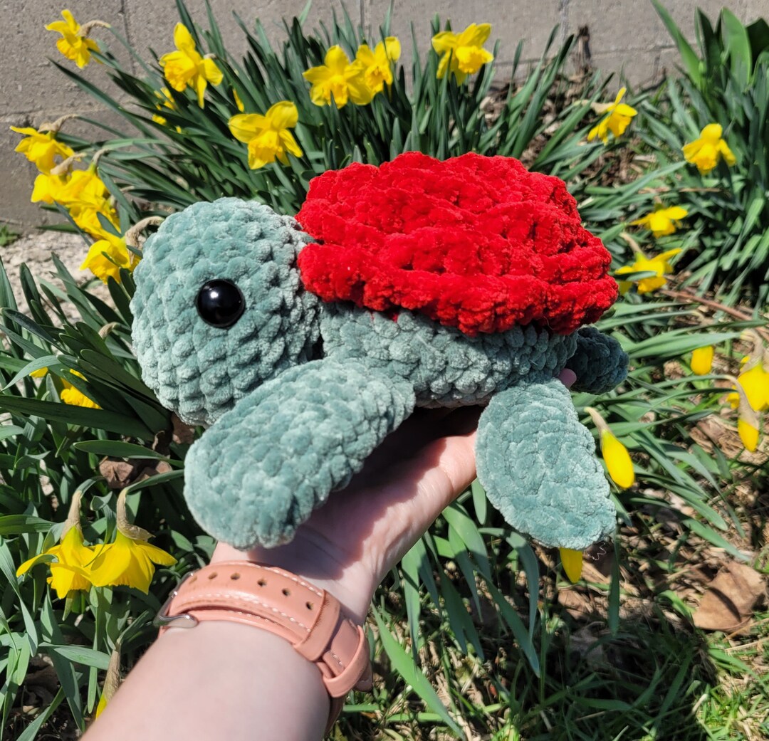 Crochet Rose Turtle - Etsy