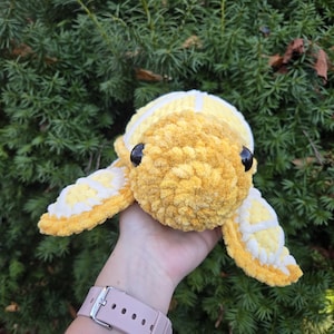 Crochet Lemon Turtle Plush Stuffed Animal - Etsy