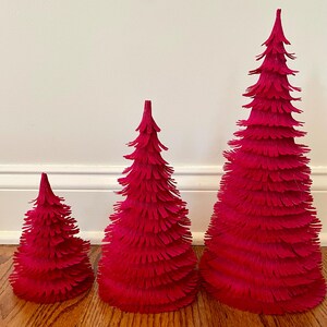 Large Festive Paper Trees Set for Holiday Tabletop, Set of 3 - Etsy