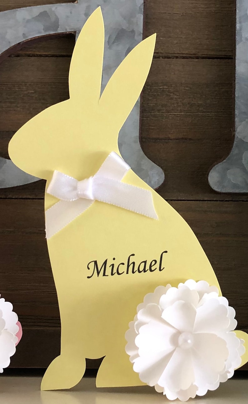 Easter Bunny Place Cards Easter Table Setting Rabbit Seating - Etsy