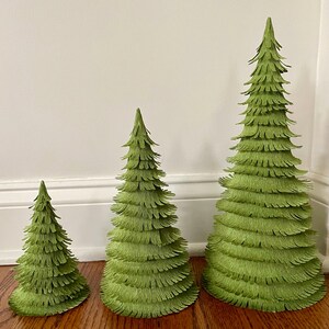 Large Festive Paper Trees Set for Holiday Tabletop, Set of 3 - Etsy