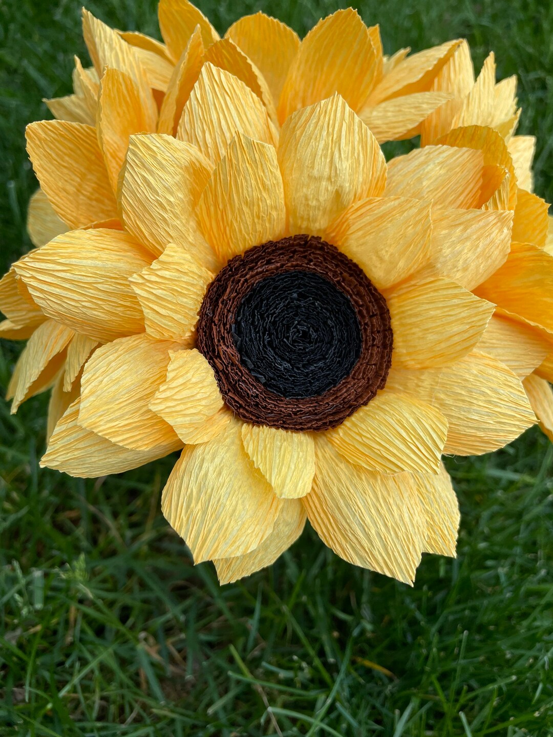 Mini Crepe Paper Sunflowers Bouquet for Birthday and Mother's Day, Set ...