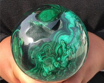 Huge Malachite Sphere - Etsy