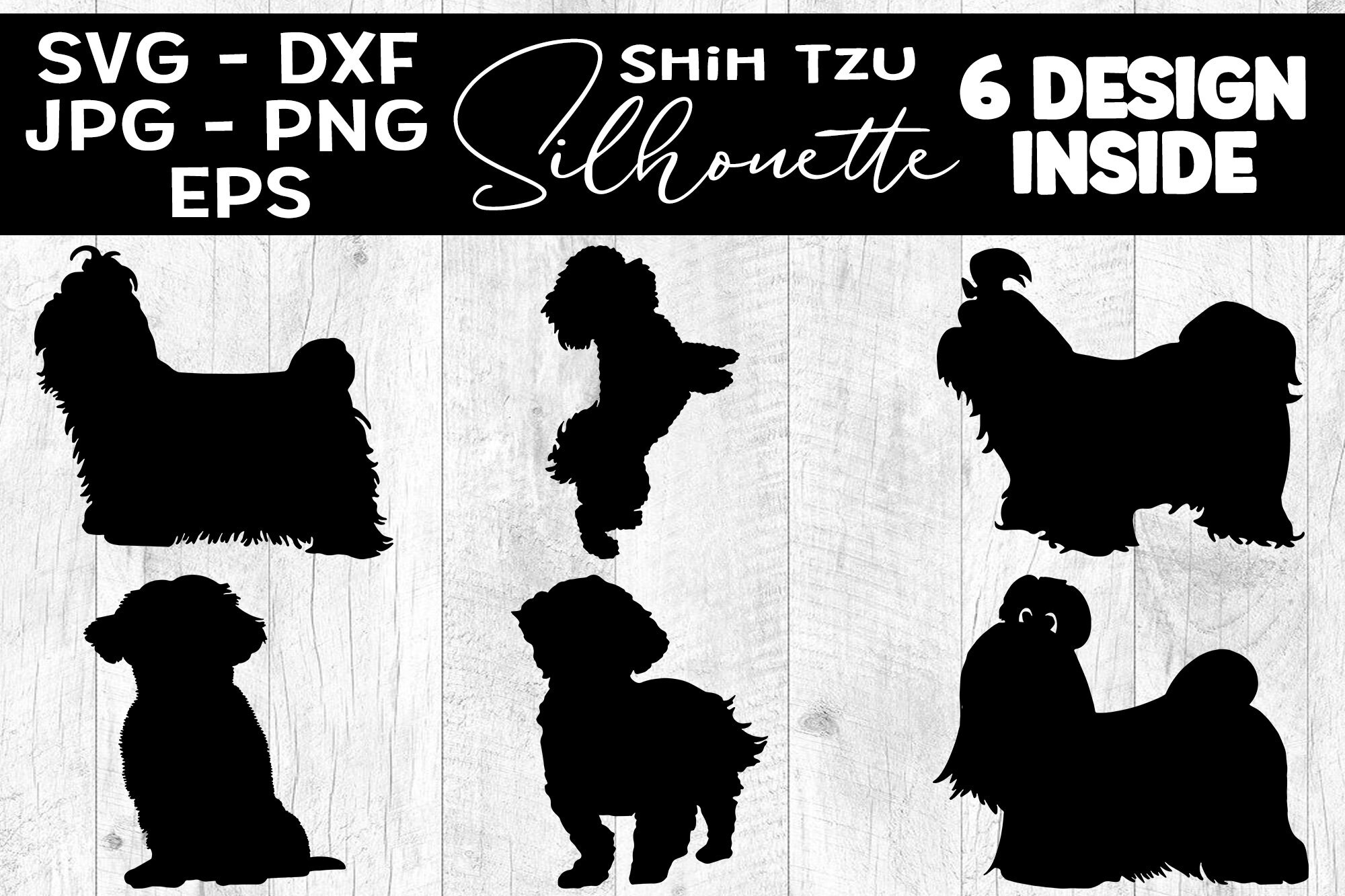 Shih Tzu Hund Silhouette Shih Tzu Hund SVG - Etsy.de