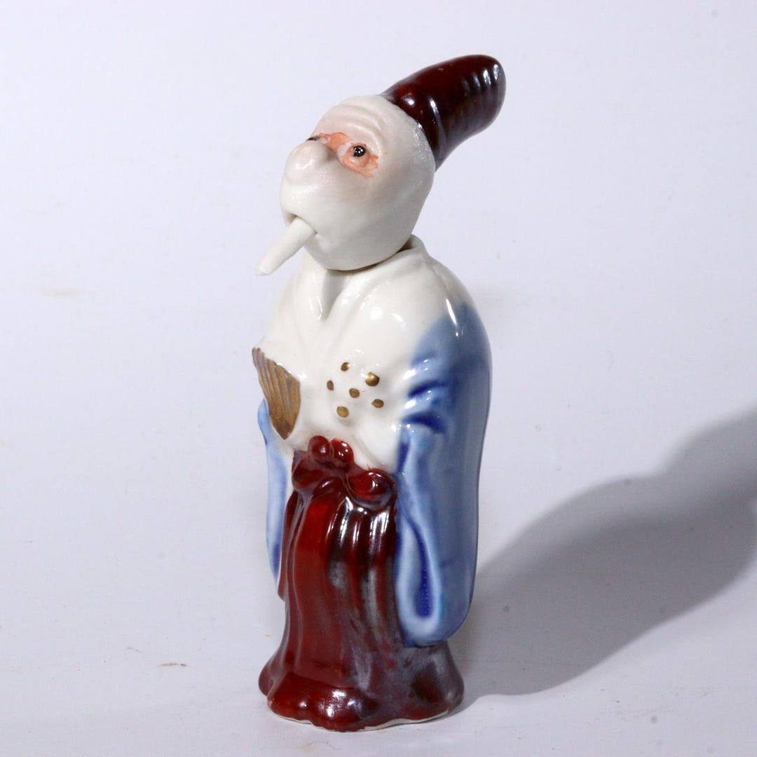 Japanese Hirado Mikawauchi Ware Porcelain Monkey Sanbaso Ornament PO44 ...