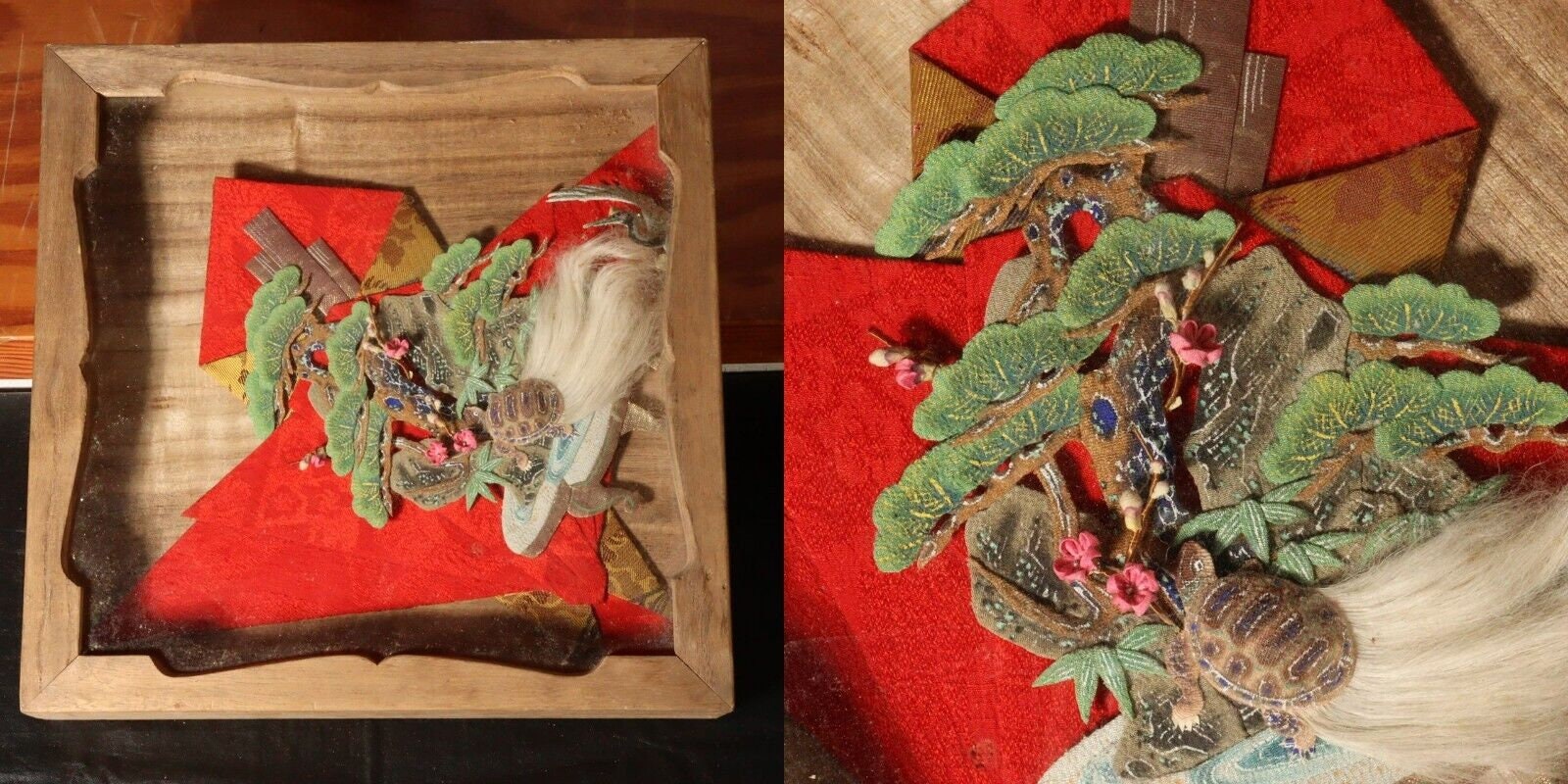 Japanese Antique Bugaku Costume Eboshi Two Hats Nami-usagi Rabbit ...