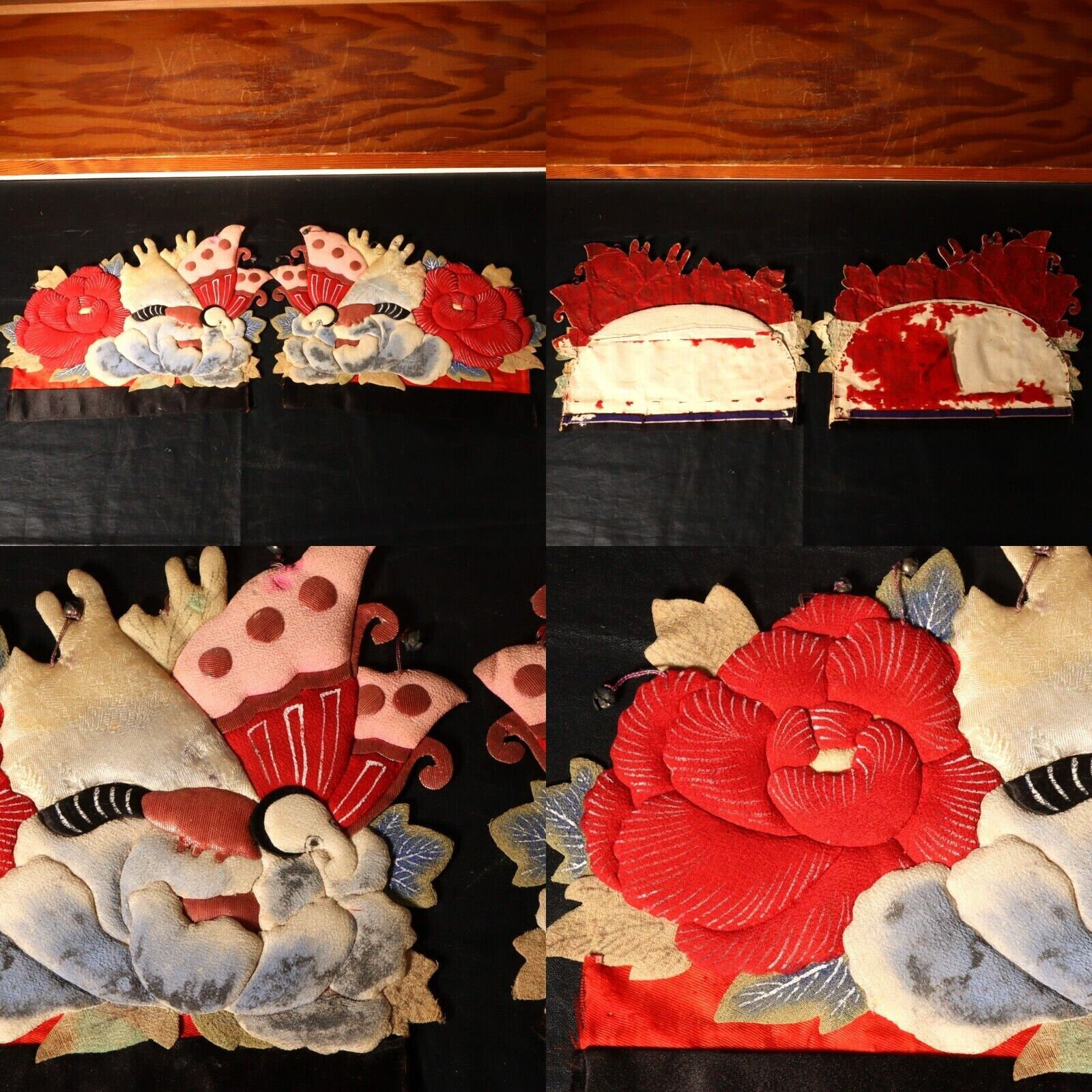 Japanese Antique Bugaku Costume Eboshi Two Hats Nami-usagi Rabbit ...