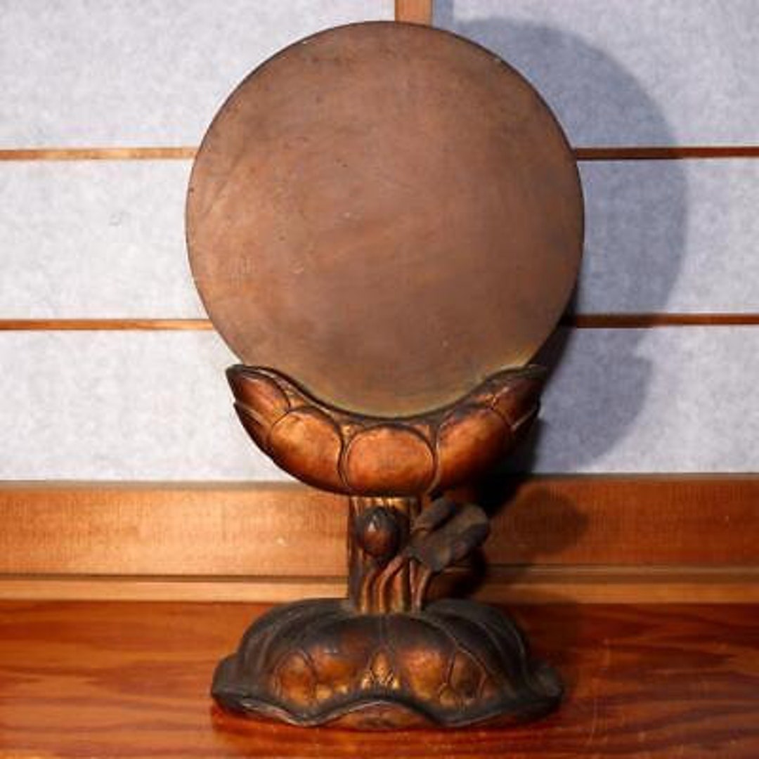Japanese Antique Shinto Shinkyo Bronze Mirror Temple Buddhist Art ...
