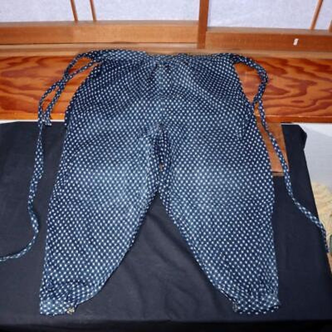 Japanese Cotton Cloth Kasuri STRUCTURE Pants Matahiki Trouser Boro ...