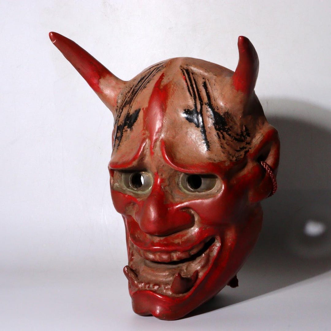 Japanese Hannya Mask Oni Kagura Pottery Ceramic MSK483 - Etsy