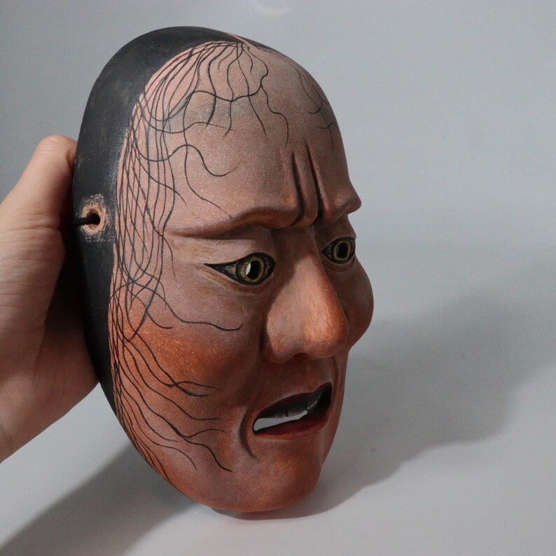 Japanese Wooden Noh Mask Hashihime Oni Hannya Demon MSK366 - Etsy