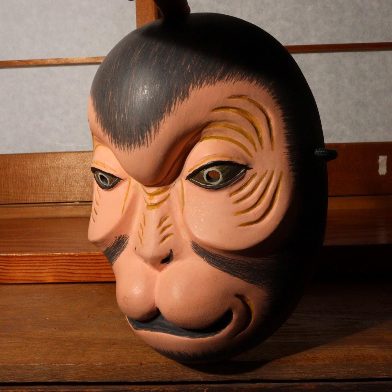 Japanese Wooden Monkey Noh Mask Kyogen Kagura MSK387 - Etsy