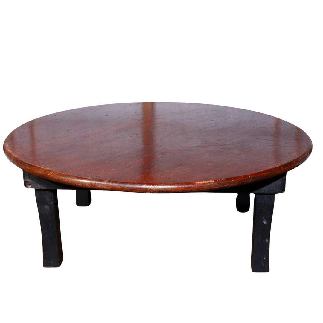 Japanese Wooden Foldable Chabudai Low Dining Round Table WO383 - Etsy