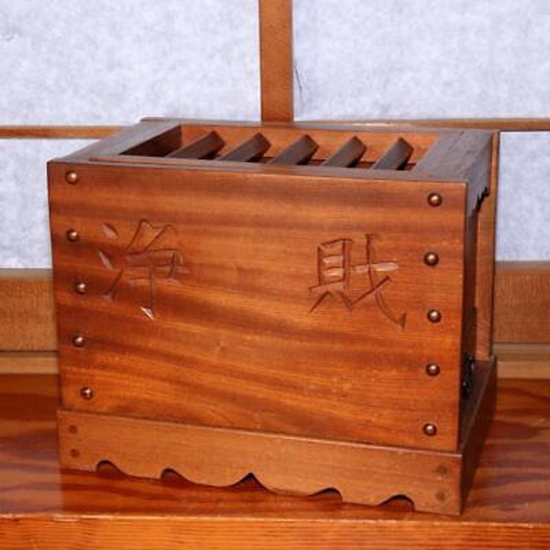 Japanese Offerory Box Saisen Bako Zelkova Wooden Shrine Temple - Etsy
