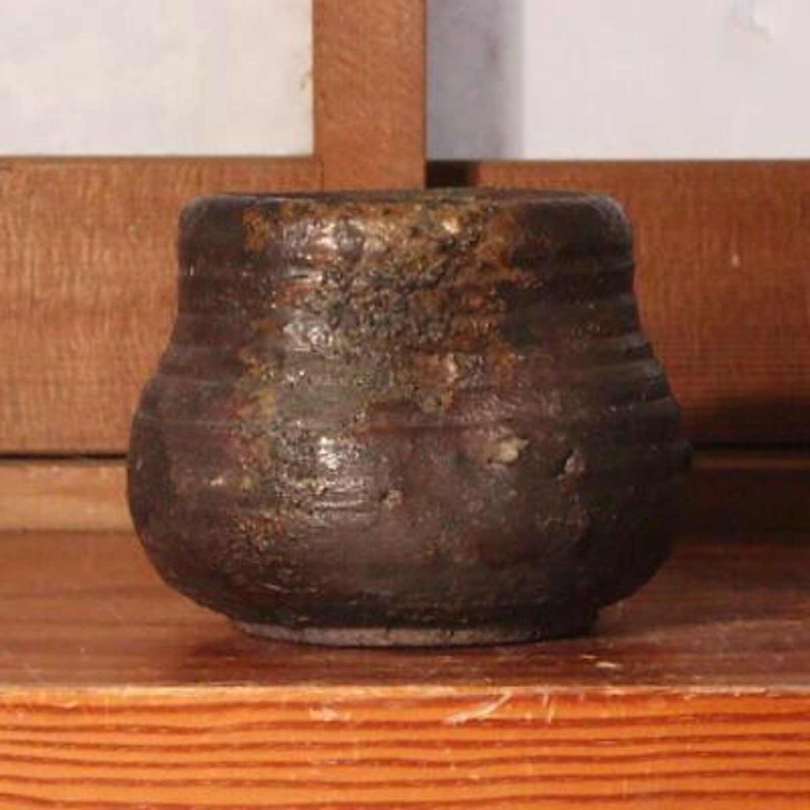 Japanese Bizen Ware Tokyo Kaneshige Ceramic Pottery Seed Pot Small Jar ...