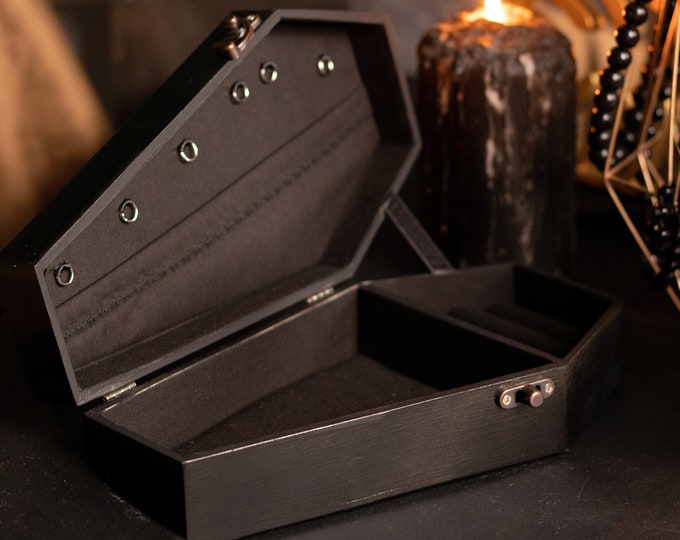 Coffin Jewelry Box, Gothic Jewelry Organizer - Etsy
