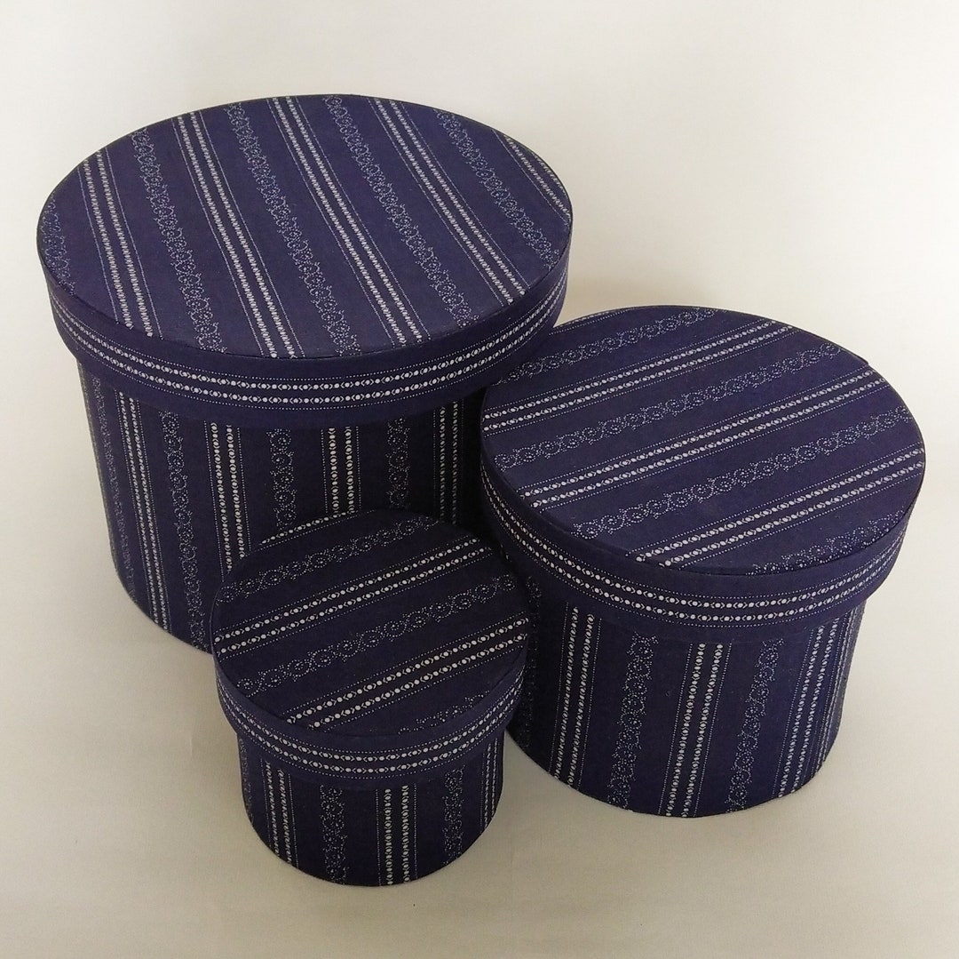 Set of 3 Decorative Hat Box for Storage, Vintage Style, French Decor - Etsy