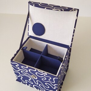 Handmade Medium Sewing Box, One of a Kind Sewing Organizer, Seamstress ...
