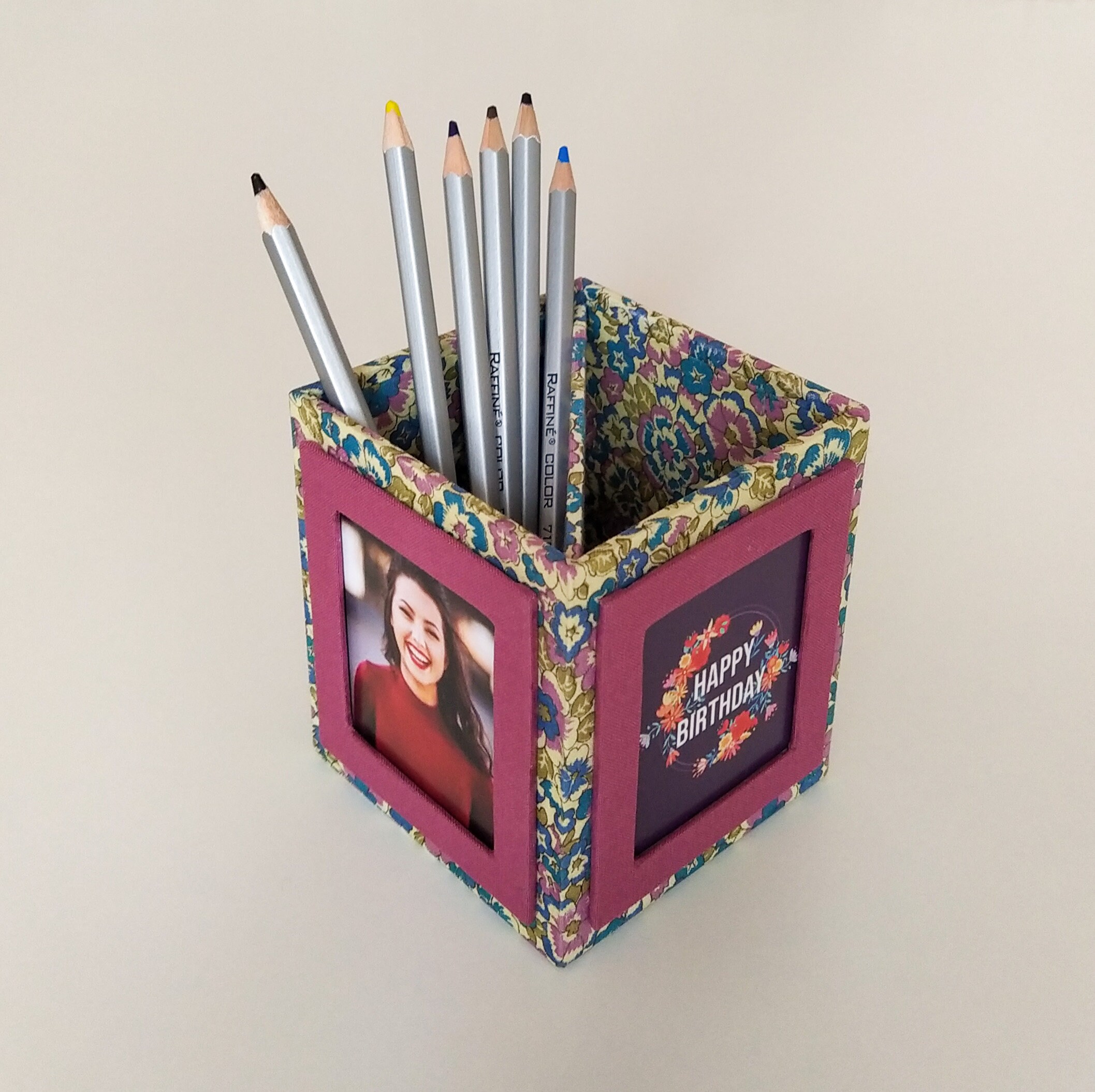 Picture Frame Pen Holder Desk Accessories Make up Brush - Etsy