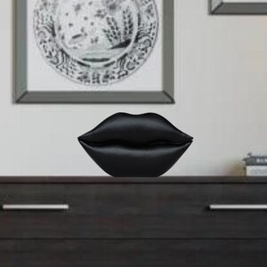 Black Lips Shaped Decorative Box, Makeup Vanity Decor, Goth Gift Idea ...