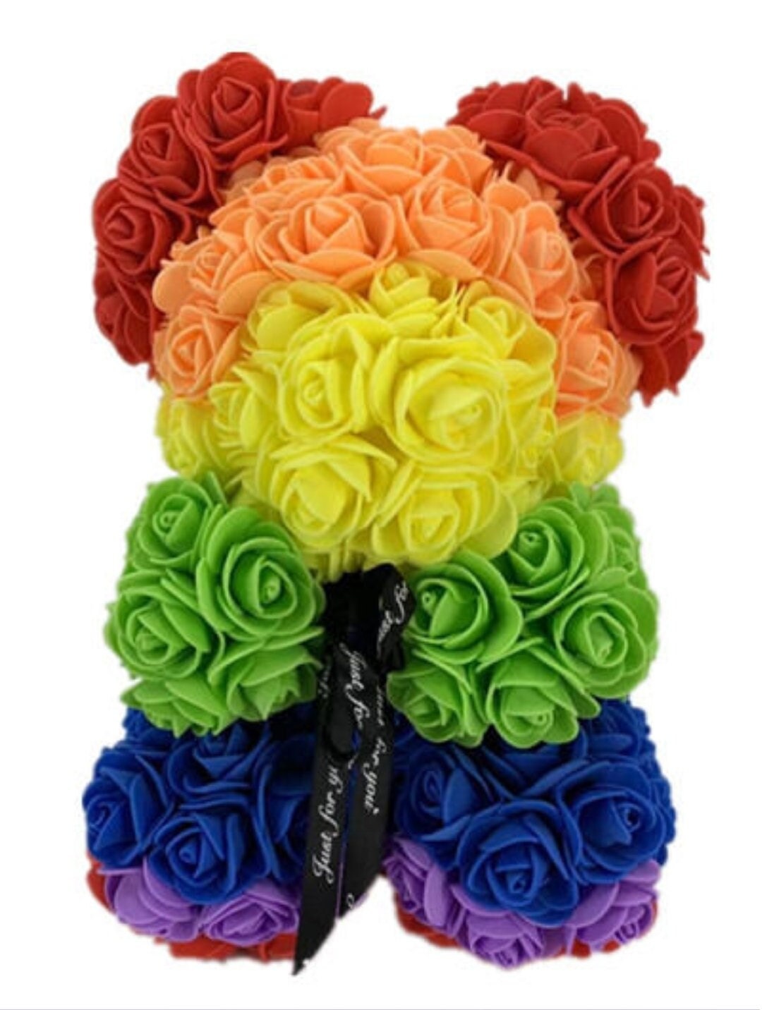 Rainbow Rose Teddy Bear Gift Lgbt Gifts for Her - Etsy