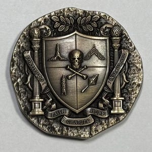 NEW UPDATED DESIGN! Piece of Eight Style Pirate Challenge Coin With ...