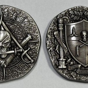 NEW UPDATED DESIGN! Piece of Eight Style Pirate Challenge Coin With ...