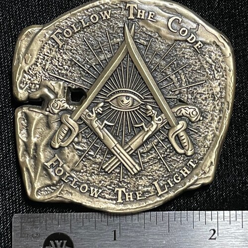 Treasure Cob Style Pirate Challenge Coin With Freemason - Etsy