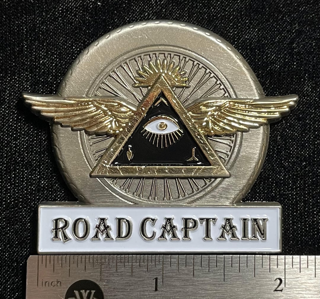 Widows Sons Masonic Riders Association winged Pyramid Officer Pin Road ...